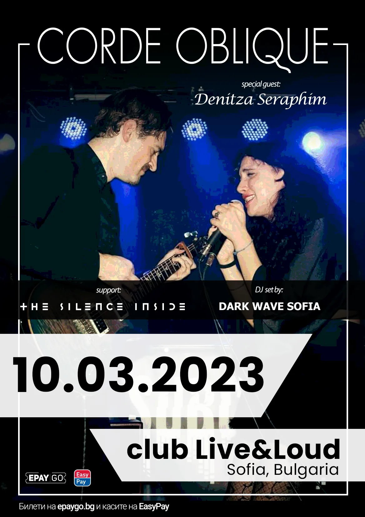 Corde Oblique - 10 март 2023 - клуб Live & Loud, София | RockTheNight.eu