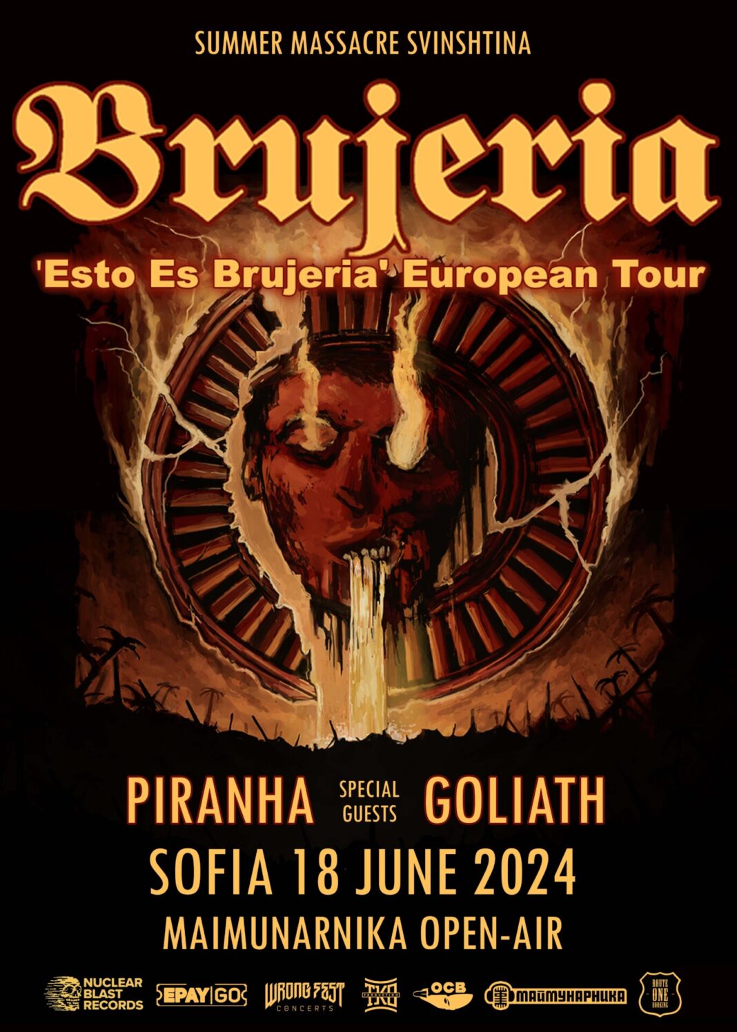 Piranha и Goliath ще подгряват Brujeria в Маймунарника | RockTheNight.eu