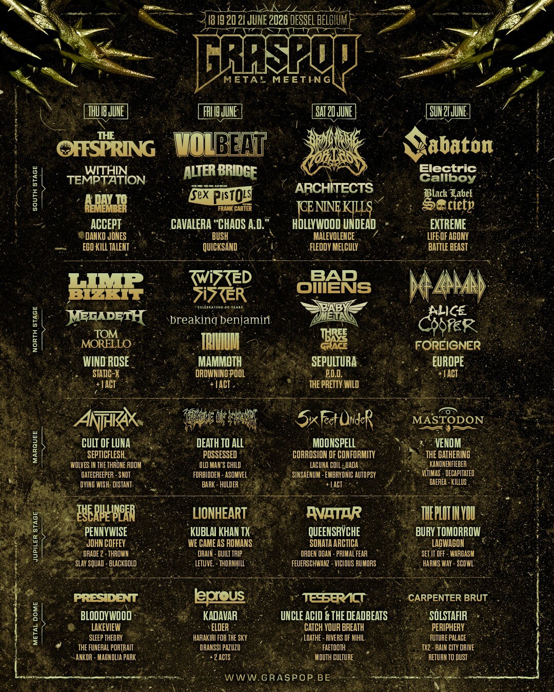 Graspop Metal Meeting – 18-21 June 2026 – Dessel (BE) | RockTheNight.eu