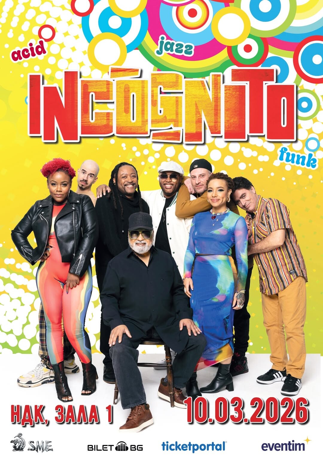 Incognito - 10 март 2026 - НДК Зала 1, София | RockTheNight.eu