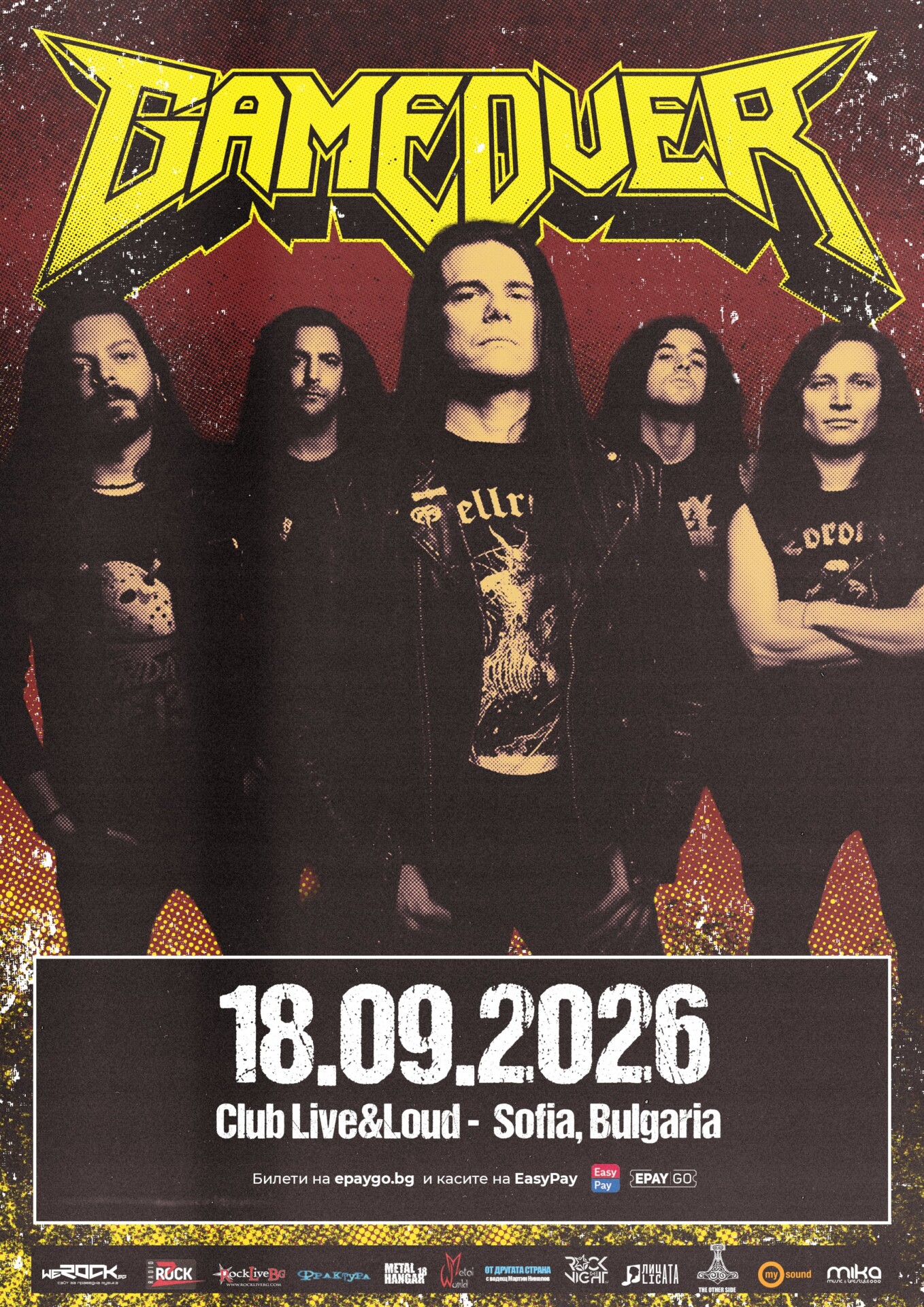 Game Over - 18 септември 2026 - клуб Live & Loud, София | RockTheNight.eu